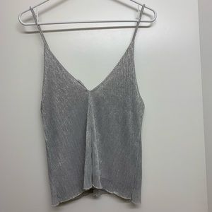 Zara | Tops | Zara Silver Cami | Poshmark